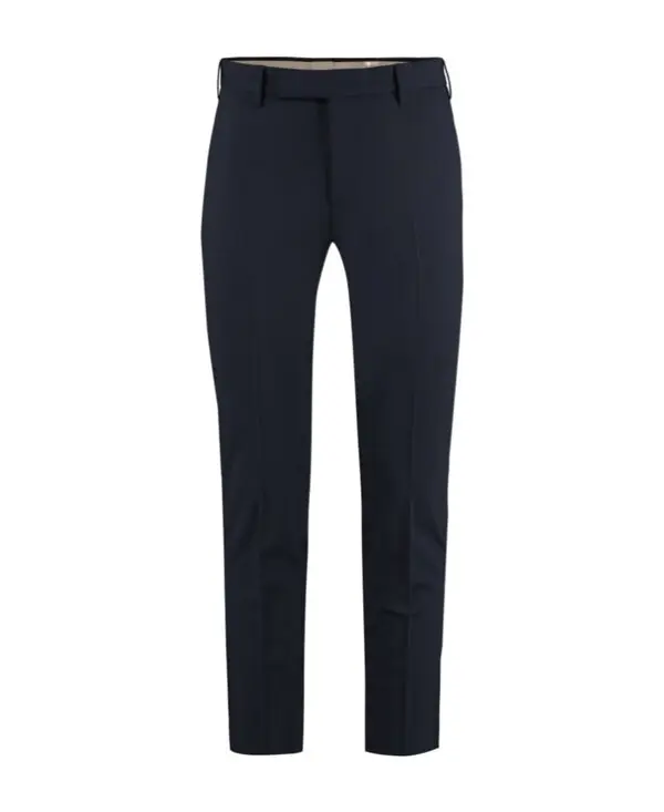 PT TORINO Tailored Cropped Trousers With Feather Detail - Black