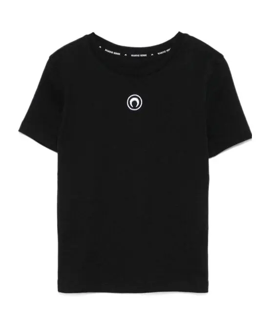 MARINE SERRE Crescent Moon Embroidered Crewneck T-shirt