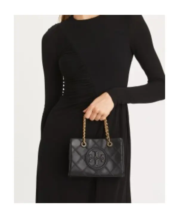 Tory Burch Fleming Logo Embossed Mini Tote Bag