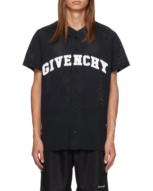 Givenchy College Baseball Shirt In Mesh
