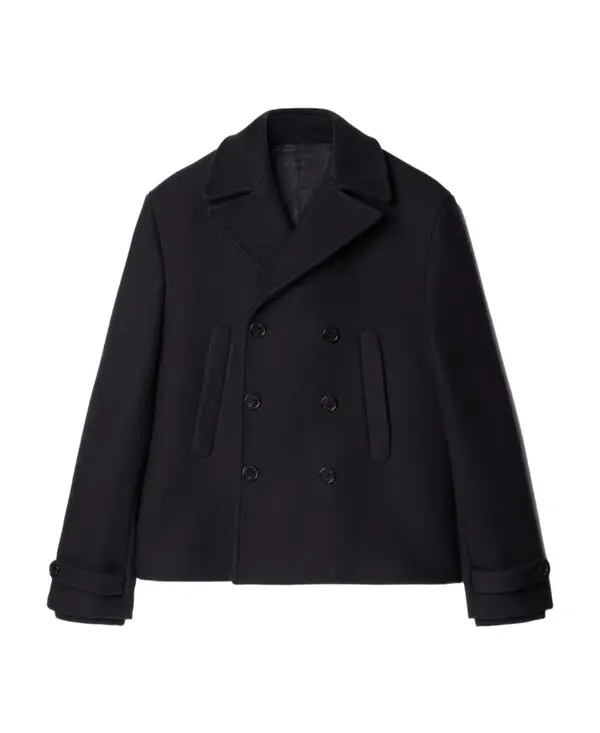 Off-White Double-breasted Long-sleeved Peacoat