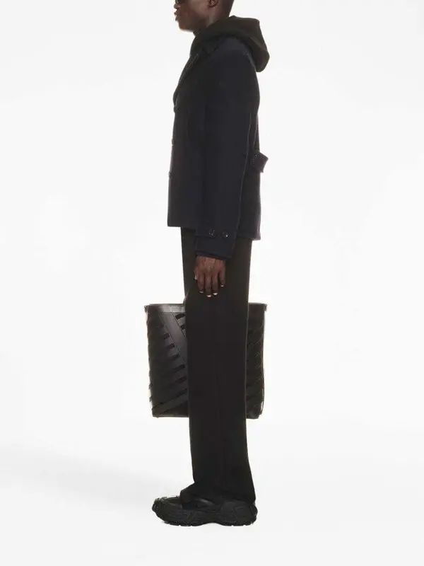 Off-White Double-breasted Long-sleeved Peacoat