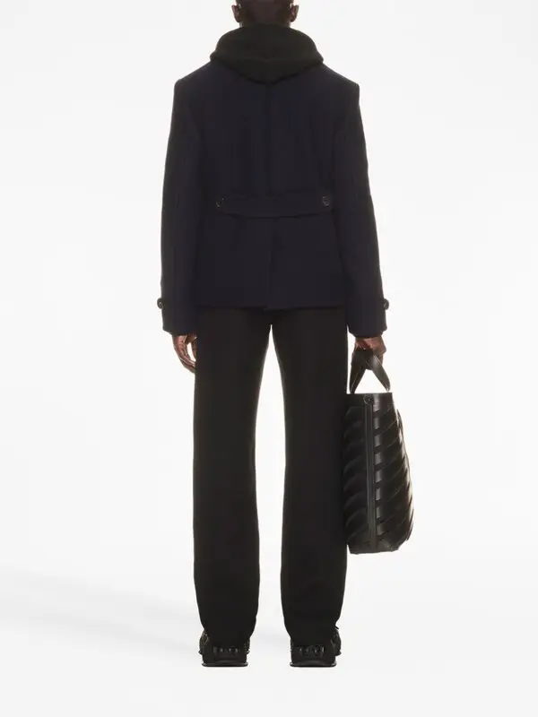 Off-White Double-breasted Long-sleeved Peacoat