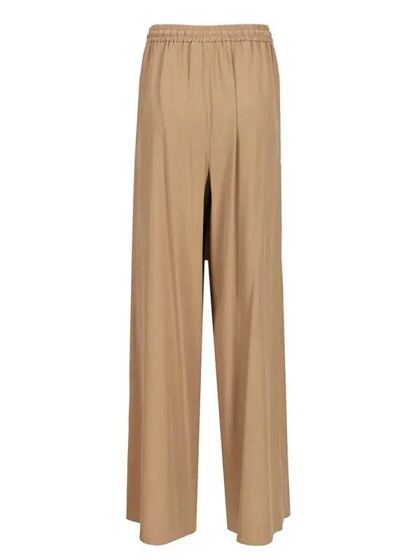 Max Mara Wide-leg Trousers With Drawstring Waist - Hazelnut Color