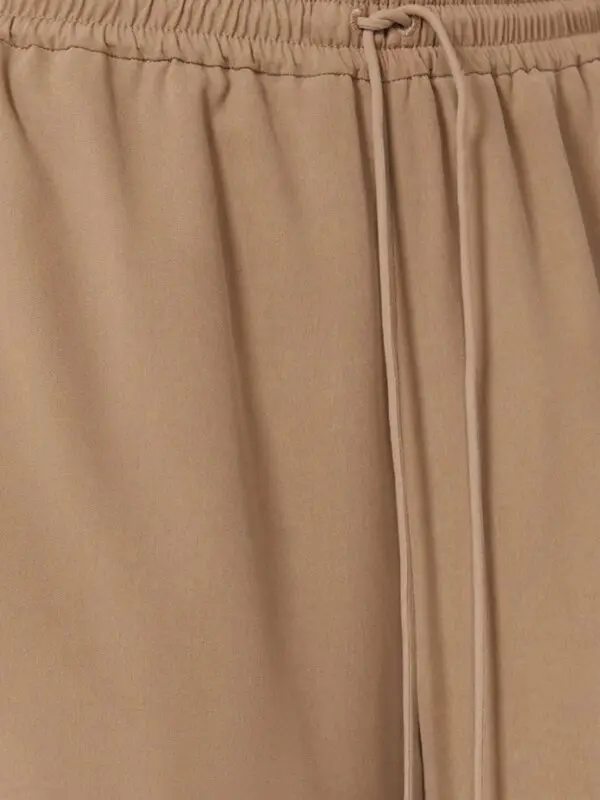 Max Mara Wide-leg Trousers With Drawstring Waist - Hazelnut Color