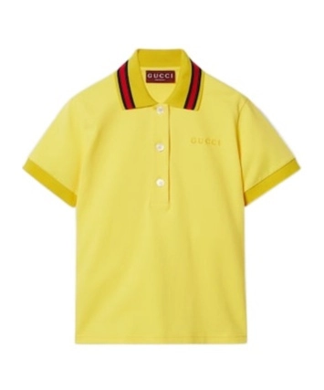 Gucci Embroidered Polo Shirt - Yellow