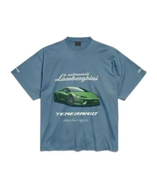 Balenciaga X Automobili Lamborghini Oversized T-shirt - Blue