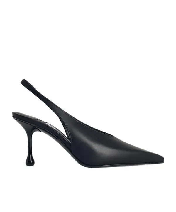 JIMMY CHOO 80mm Isa Pointed-toe Slingback Pumps - Black