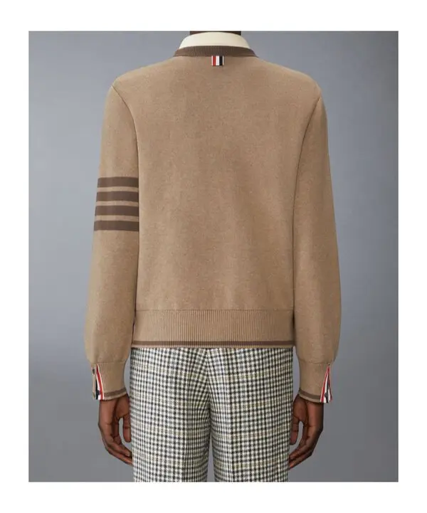 Thom Browne 4-bar Stripe Detail Knitted Pullover - Nude