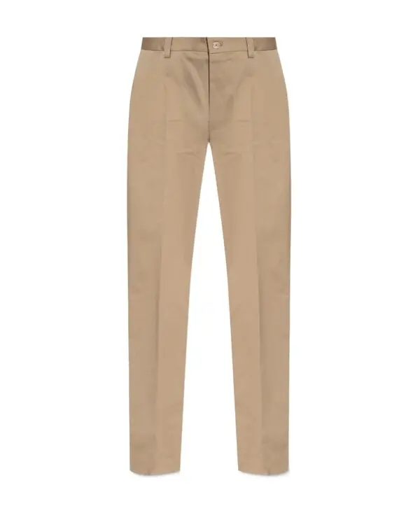 Dolce & Gabbana Mid-rise Pleated Chino Trousers - Nude