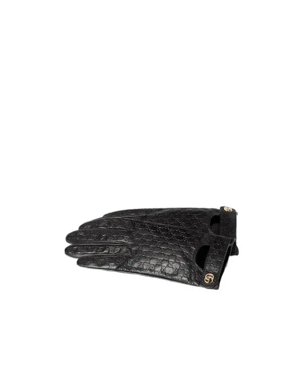 Gucci Elysees Logo-embellished Gloves - Black
