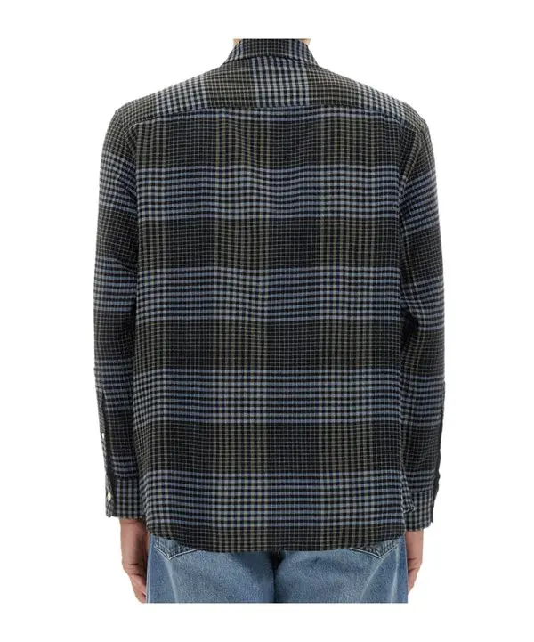 SUNFLOWER Check Detailed Long-sleeved Shirt