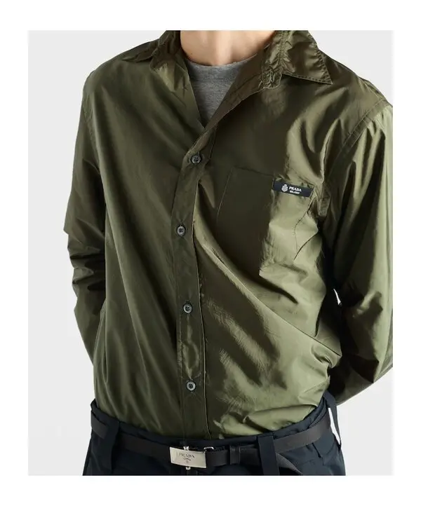 Prada Long-sleeved Button-up Shirt - Olive Green