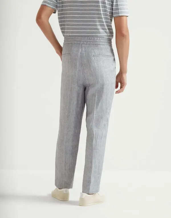 Brunello Cucinelli Leisure Fit Trousers With Drawstring Waist - Grey