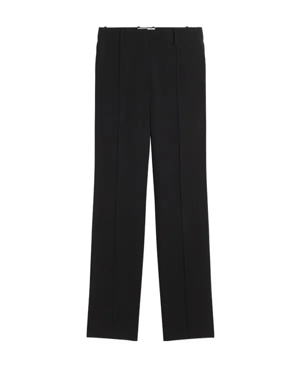 LANVIN Straight Leg Cropped Trousers With Logo Detail