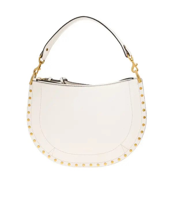 Isabel Marant Étoile Grained Leather Shoulder Bag With Gold-tone Hardware - White