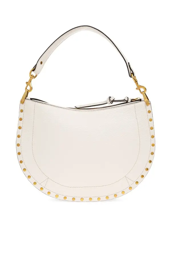 Isabel Marant Étoile Grained Leather Shoulder Bag With Gold-tone Hardware - White