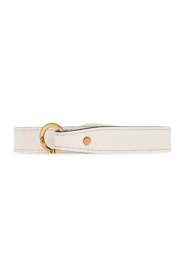 Isabel Marant Étoile Grained Leather Shoulder Bag With Gold-tone Hardware - White