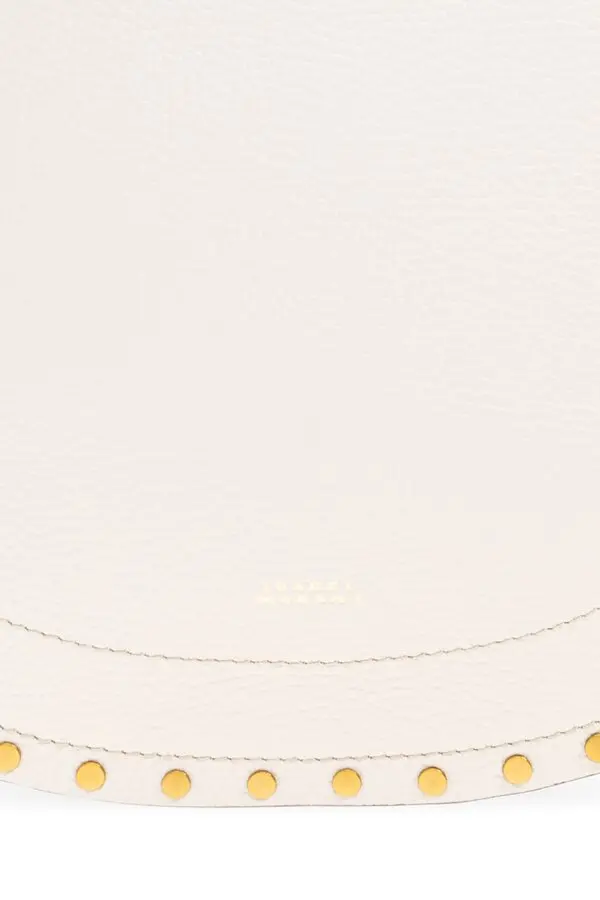 Isabel Marant Étoile Grained Leather Shoulder Bag With Gold-tone Hardware - White