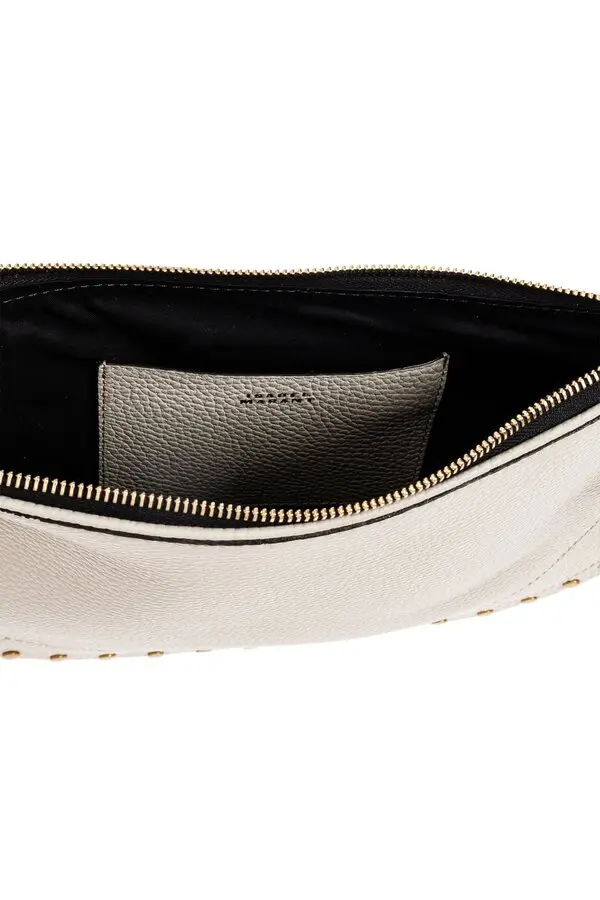 Isabel Marant Étoile Grained Leather Shoulder Bag With Gold-tone Hardware - White