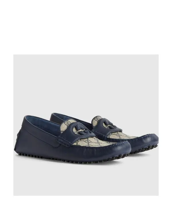 Gucci Interlocking G Driver Loafers - Black