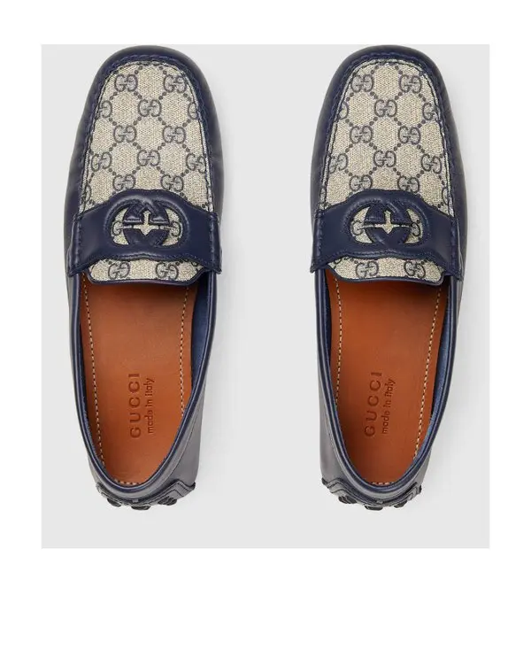 Gucci Interlocking G Driver Loafers - Black