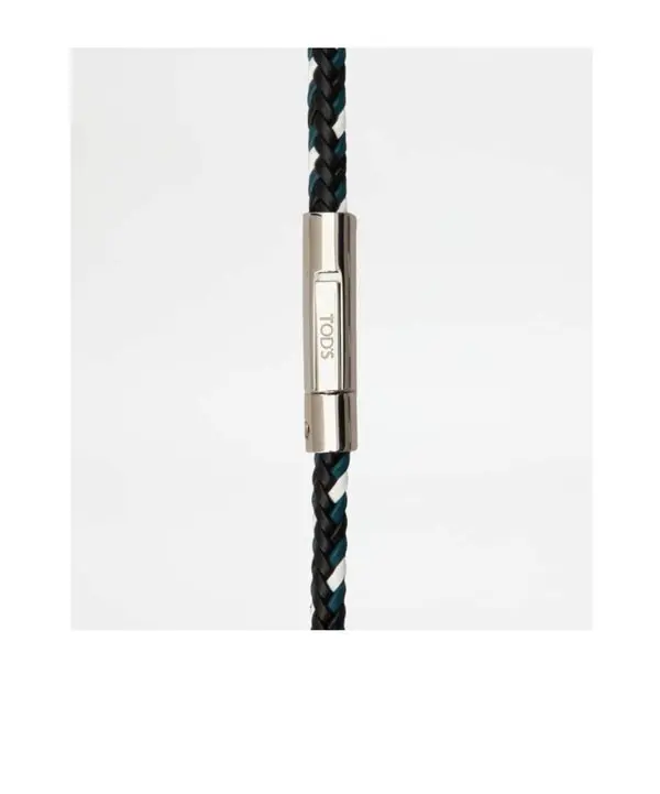 TOD'S My Colors Braided Leather Bracelet - Black