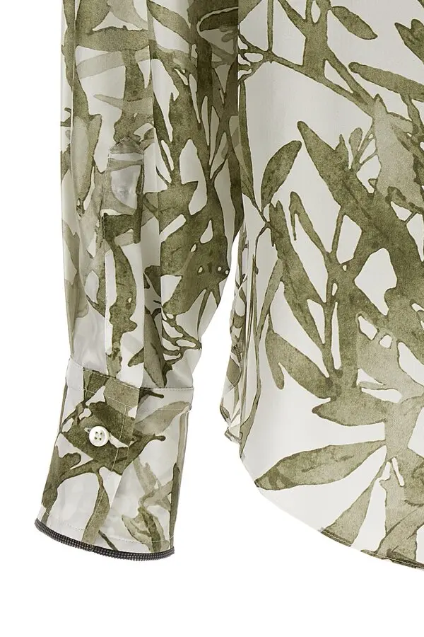 Brunello Cucinelli Printed Long-sleeve Shirt