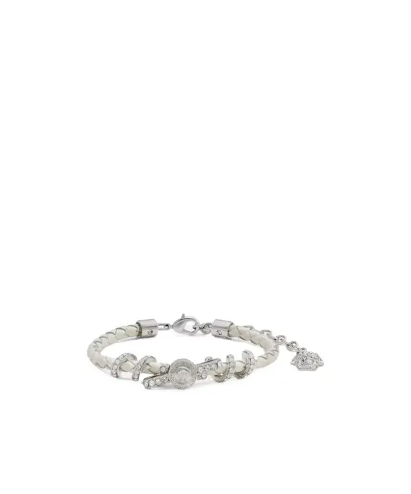Versace Medusa Embellished Charm Bracelet - Gray