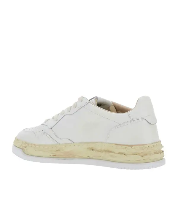 AUTRY X Maison Mihara Yasuhiro "medalist Low Super Vintage" Leather Sneakers - Nude