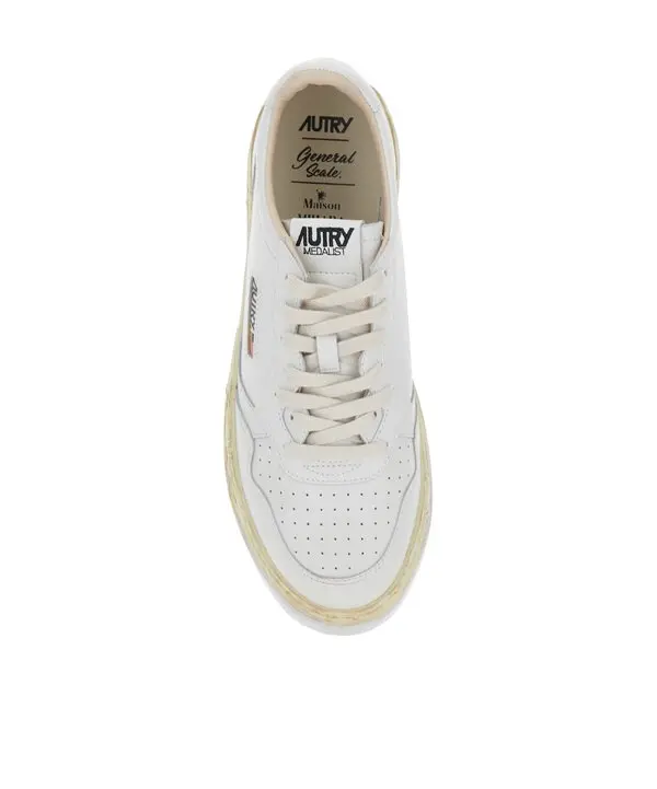 AUTRY X Maison Mihara Yasuhiro "medalist Low Super Vintage" Leather Sneakers - Nude