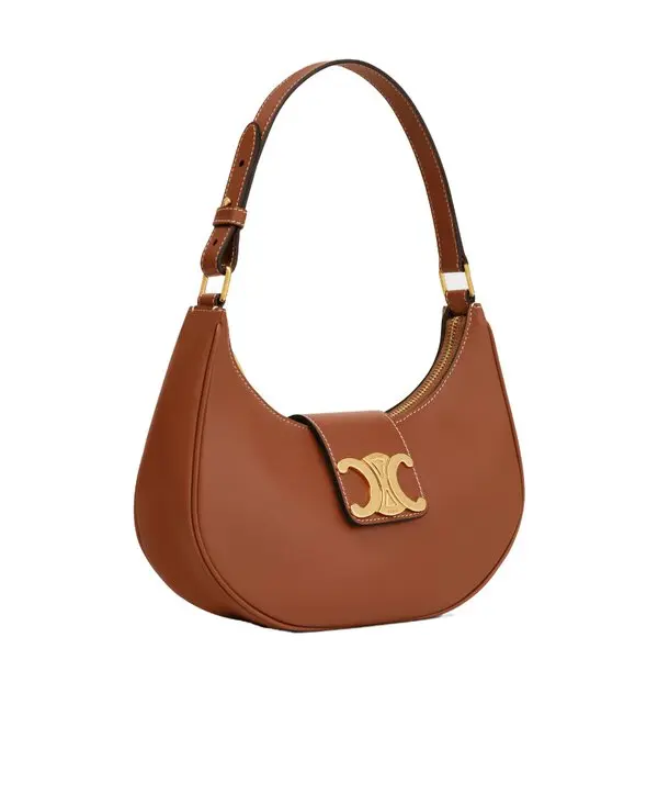 Celine Medium Ava Triomphe Bag In Smooth Calfskin - Tan