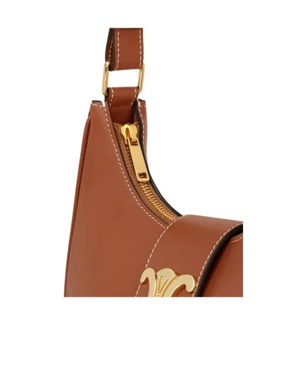 Celine Medium Ava Triomphe Bag In Smooth Calfskin - Tan