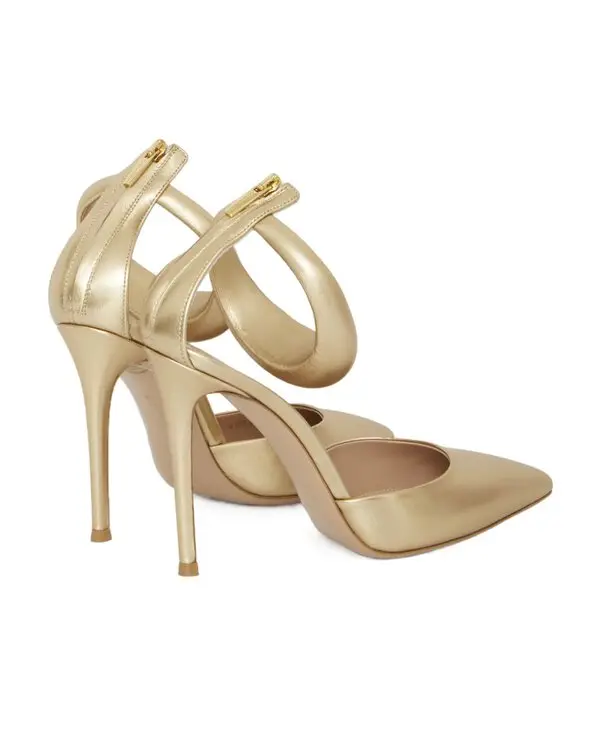 GIANVITO ROSSI Pointed-toe Ankle-strap Pumps