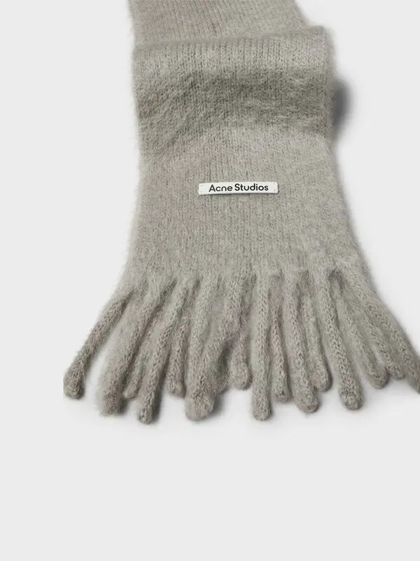 Acne Studios Fringed Scarf - Grey