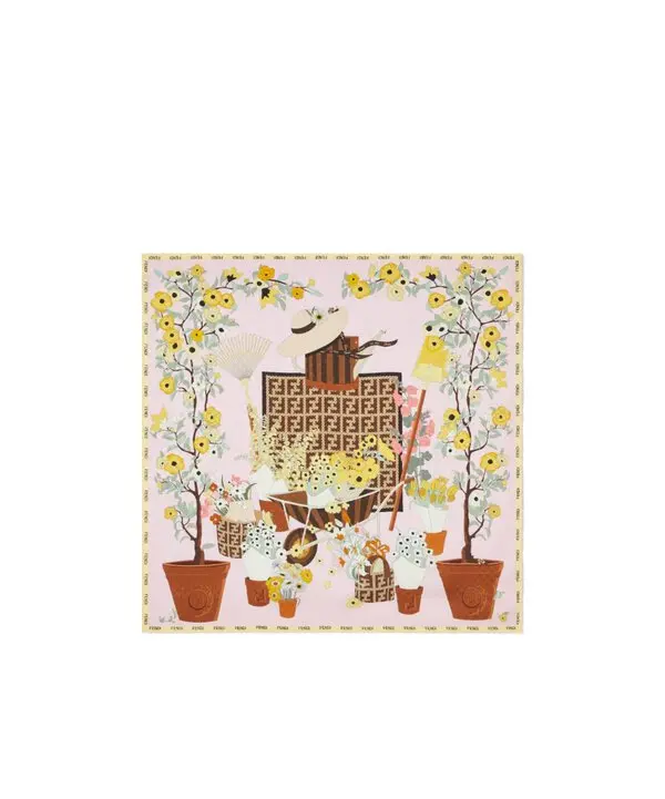 Fendi Gardening Printed Scarf - Multicolor