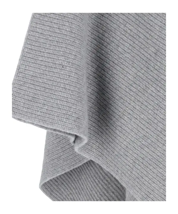 Stella McCartney Asymmetric Ribbed Knit High Neck Cape
