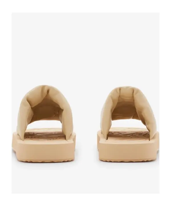 Burberry Equestrian Knight" Padded Slides - Nude