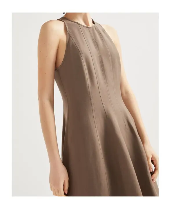 Brunello Cucinelli Sleeveless Crewneck Dress