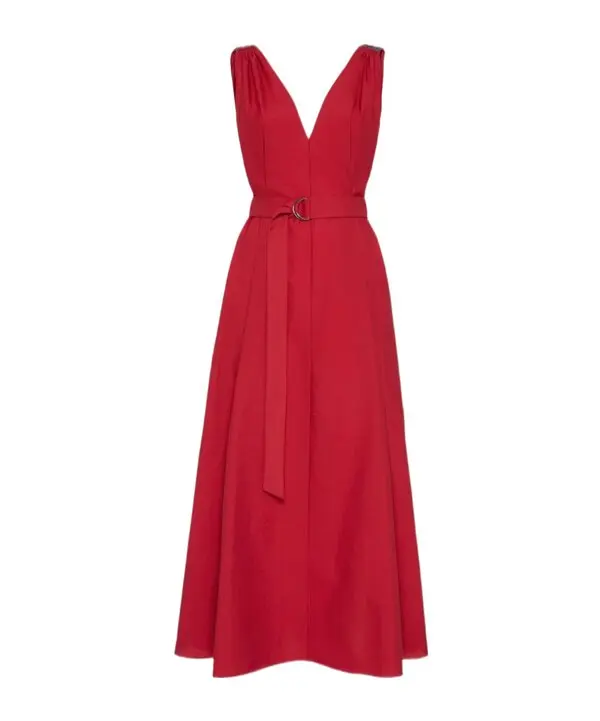 Brunello Cucinelli Belted Midi Dress
