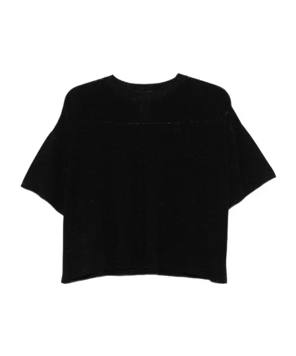 Fabiana Filippi Boxy Knitted T-shirt - Black