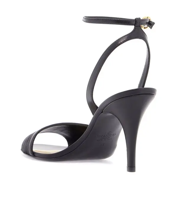 Valentino Garavani Vlogo Ankle-strap High Heel Sandals - Black