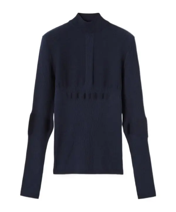Loro Piana Durango Mock Neck Sweater - Navy