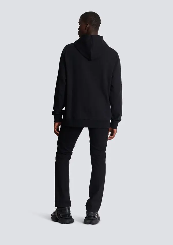 Balmain Logo Patch Drawstring Hoodie