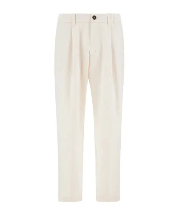 Herno Straight Pleated Pants - Ivory