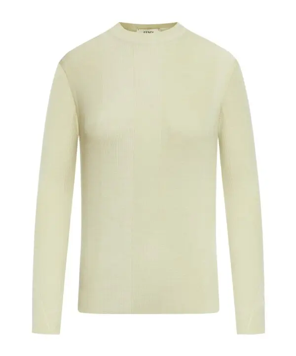 Fendi Round Neck Long Sleeve Pullover