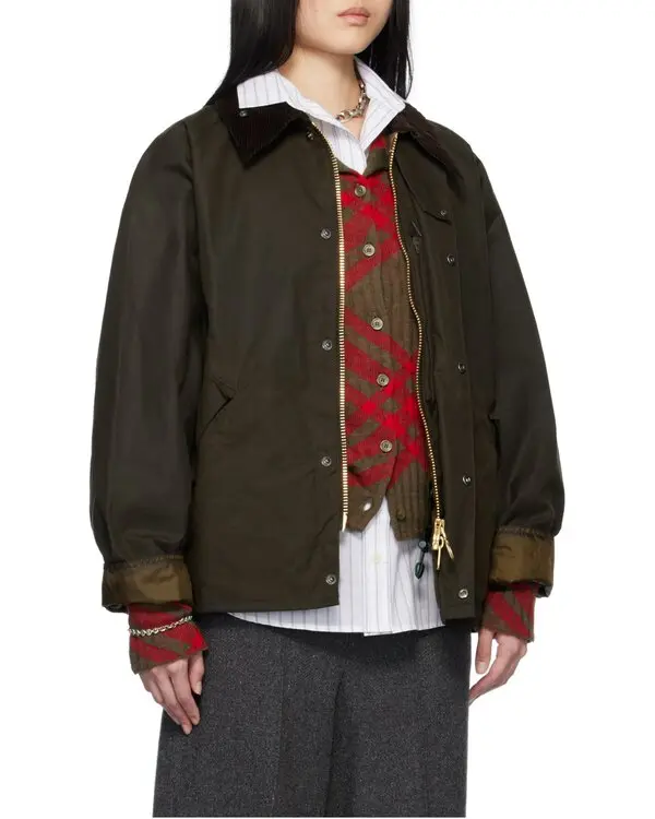 Barbour Corduroy Collar Buttoned Jacket