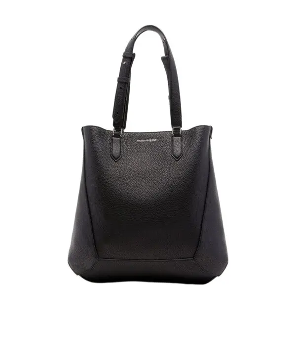 Alexander McQueen The Edge Panelled Medium Tote Bag - Black