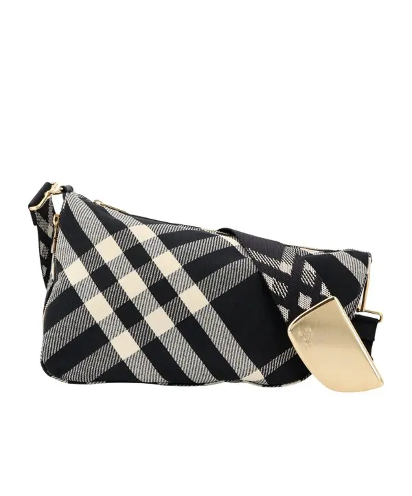 Burberry Shield Check Shoulder Bag