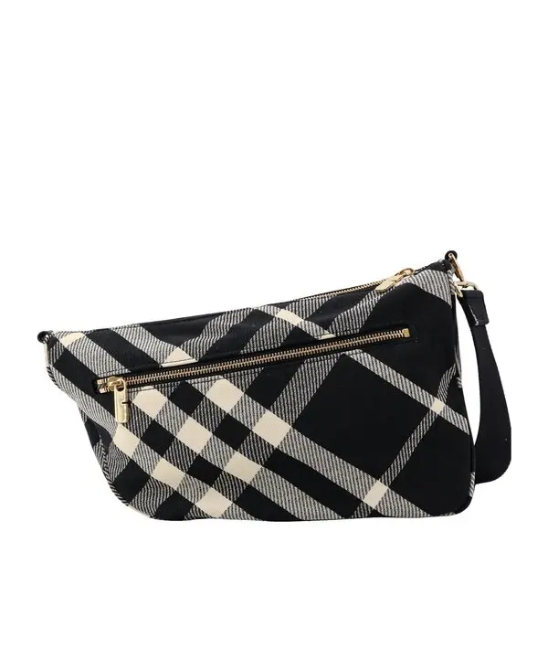 Burberry Shield Check Shoulder Bag